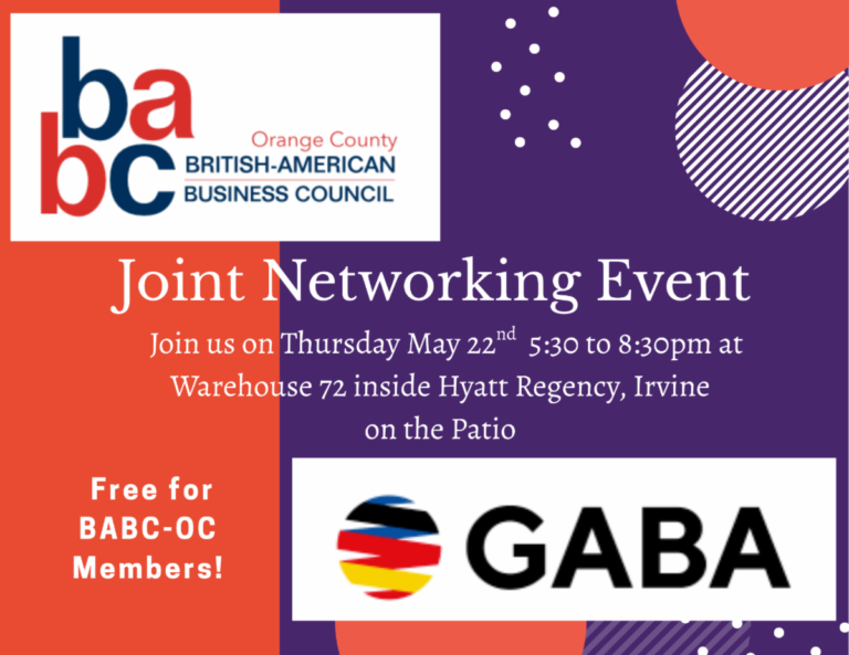 BABC-OC and GABA Joint Mixer – British American Business Council (BABC ...